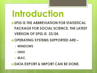 INTRODUCTION TO SPSS AND COMMON STATISTICAL TERMS | PPTX