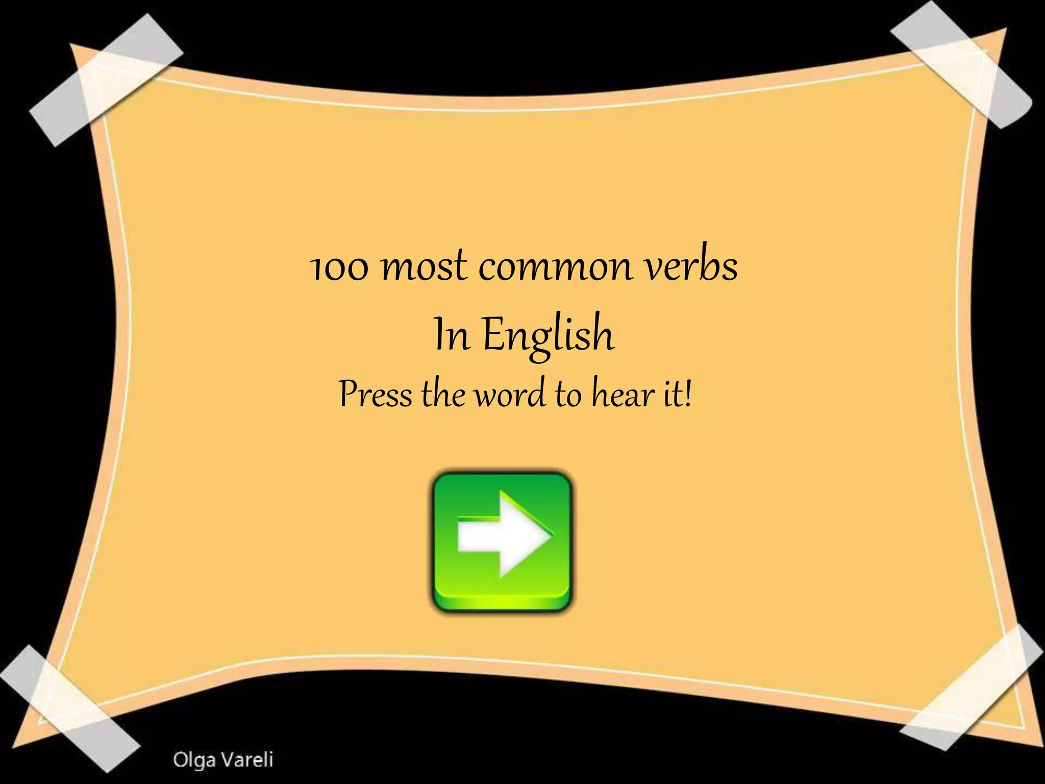 100 most common English verbs for beginners .Audio : http://youtu.be ...