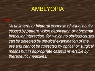 Toxic amblyopia | PPTX