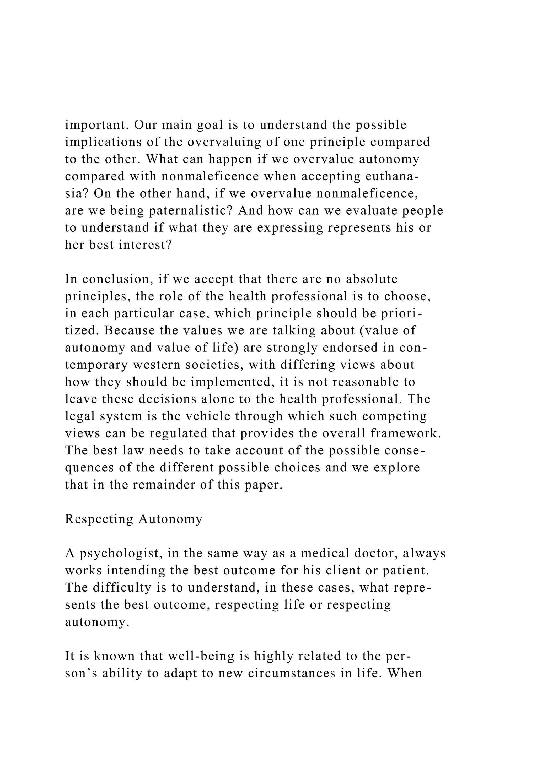Original Articles and ReviewsThe Psychology of Euthanasia.docx