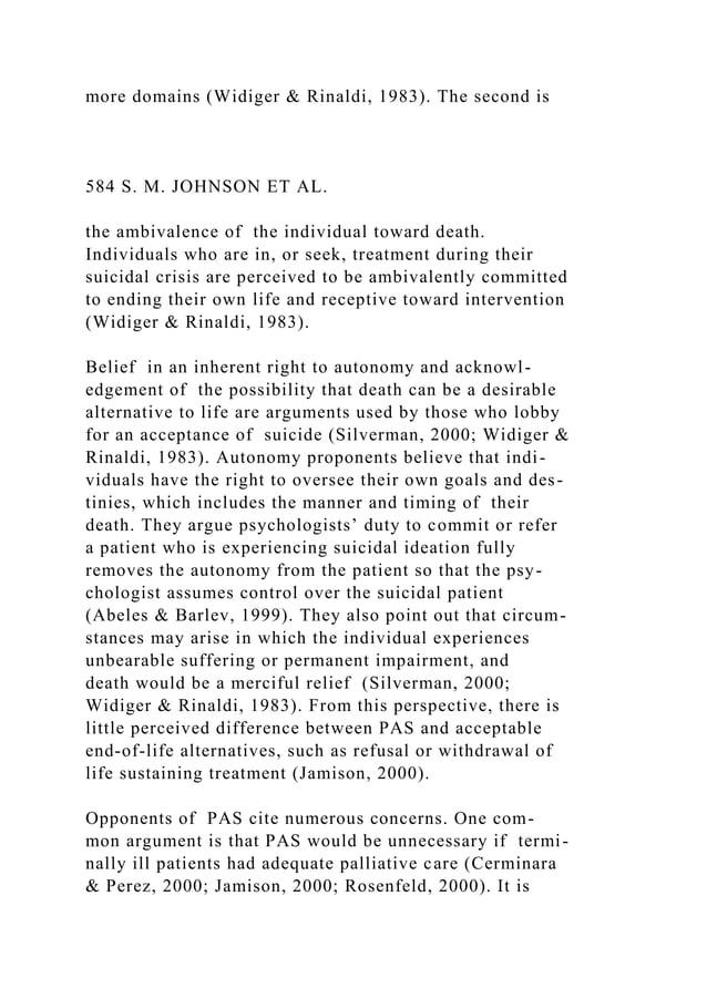 Original Articles and ReviewsThe Psychology of Euthanasia.docx