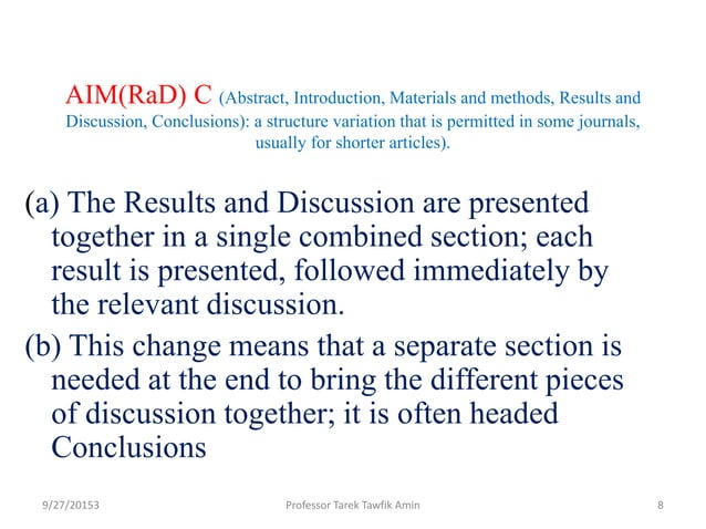 Original article structure in Medicine | PPT