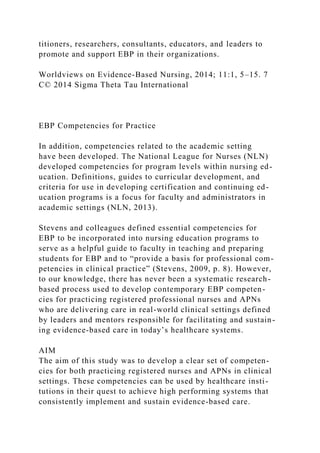 Original ArticleThe Establishment of Evidence-BasedPract.docx