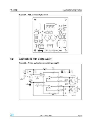 Original audio amplifier ic tda7292 7292 new st microelectronics | PDF