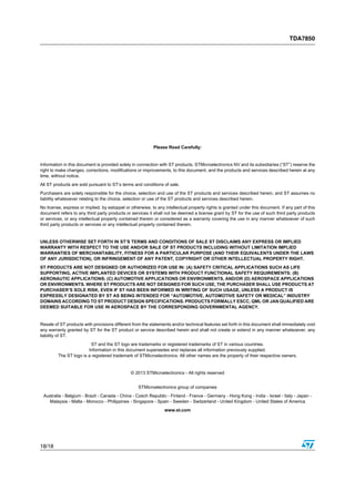 Original Audio Amplifier IC TDA7850 7850 SIP-25 New ST Microelectronics ...