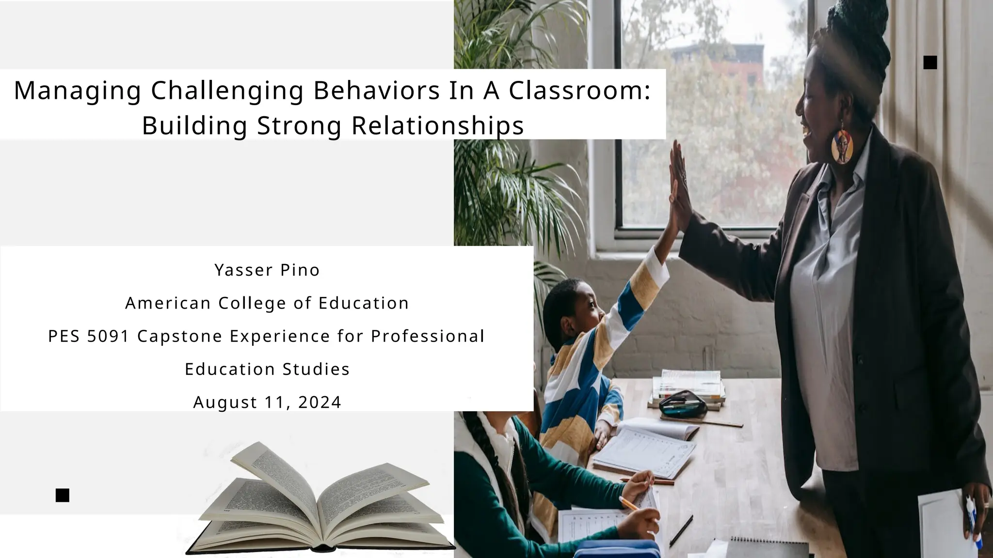 Original contribution on managing challenging behaviors in classroom | PPT