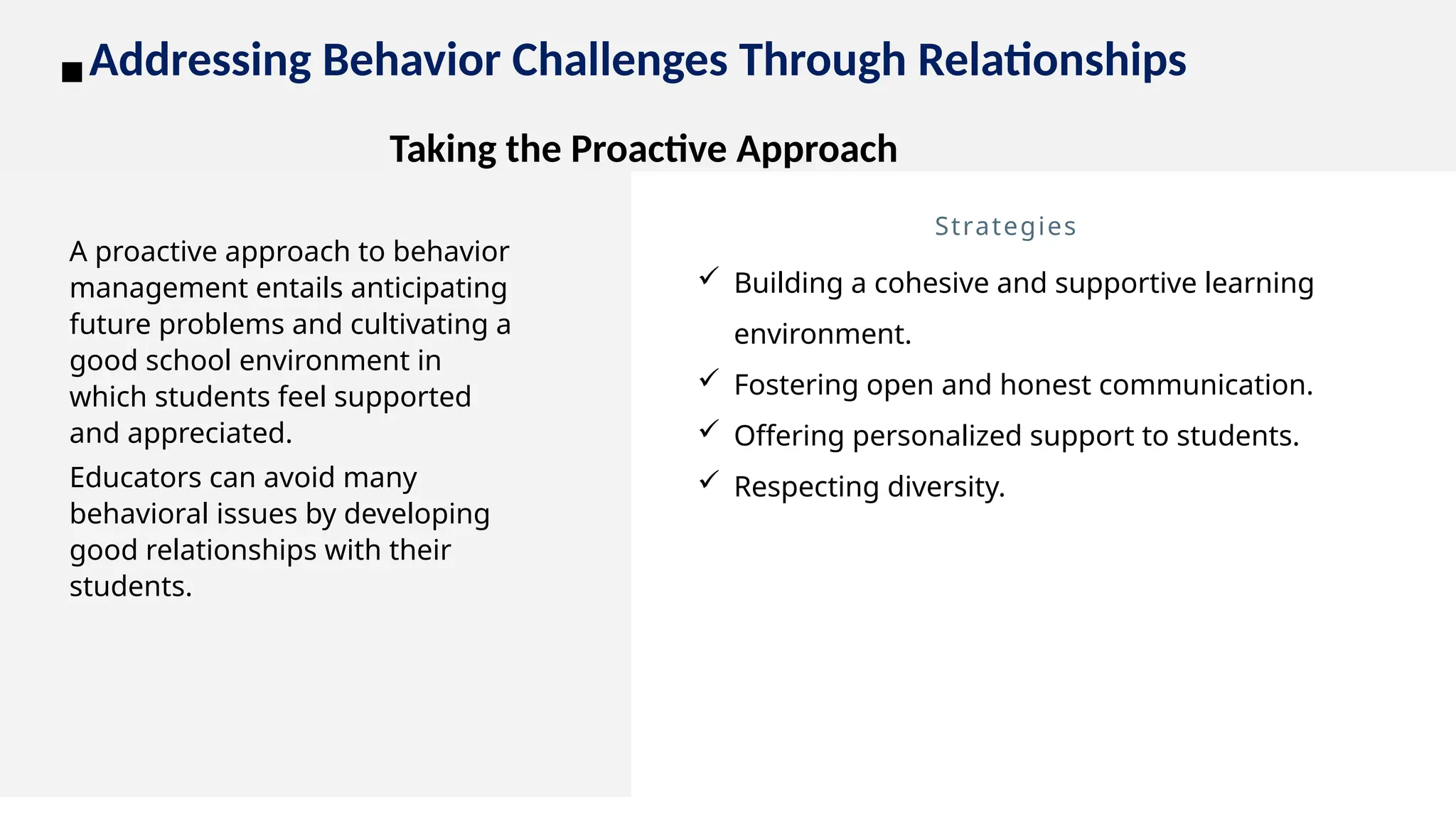 Original contribution on managing challenging behaviors in classroom | PPT