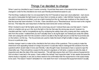 Original copy of checklist | PPT