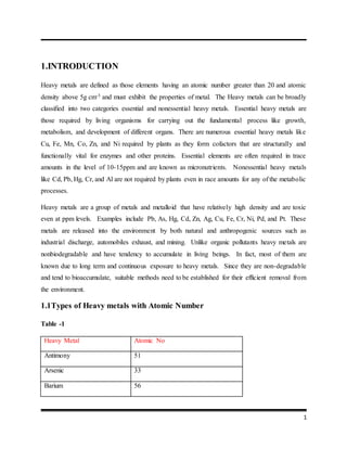 BIOSORPTION OF HEAVY METALS | DOCX