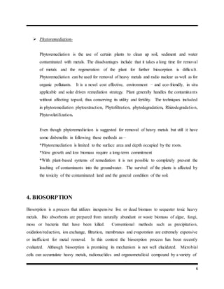 BIOSORPTION OF HEAVY METALS | DOCX