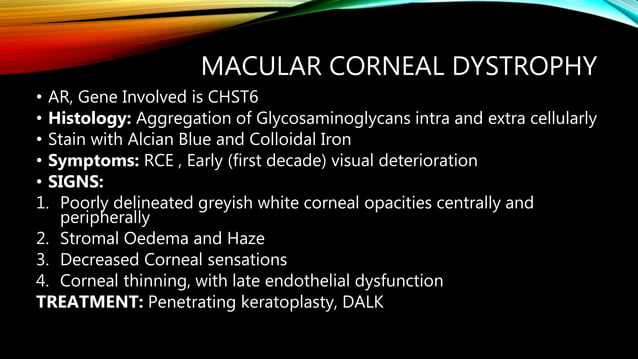 CORNEAL DYSTROPHIES | PPT