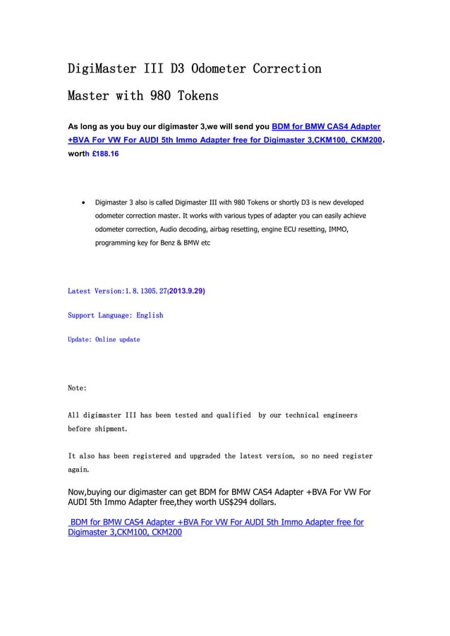 Original digimaster 3 digimaster iii odometer correction master with ...