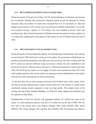 Final project Report on cement industry | PDF