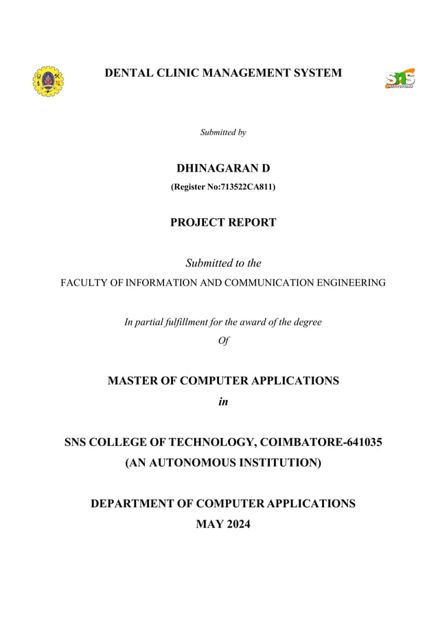 original front page.pdf with project details | PDF