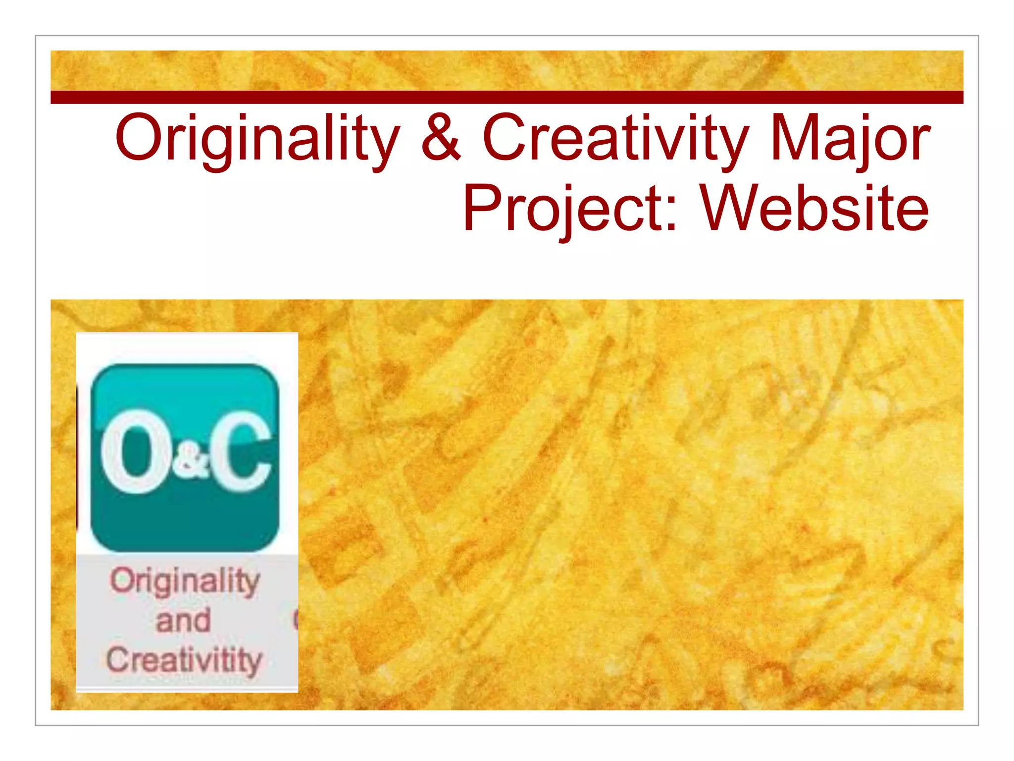 Originality and creativity | PPTX