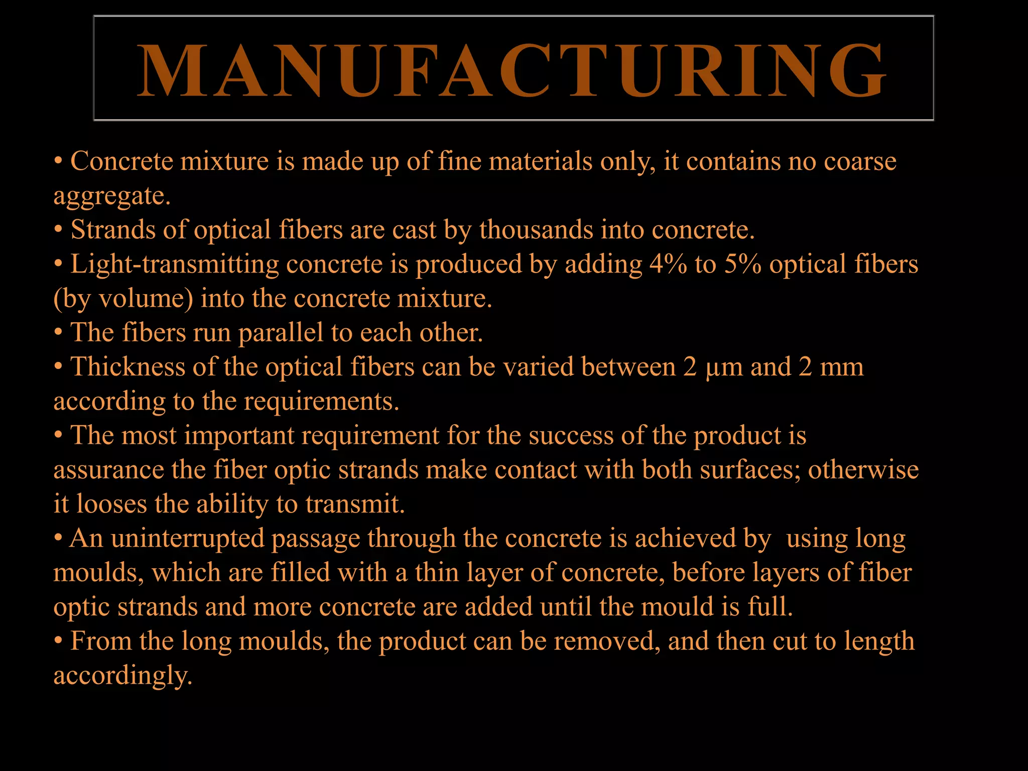 LITRACON Light Transmitting Concrete | PPTX