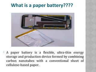 paper battery | PPT