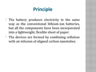 paper battery | PPT