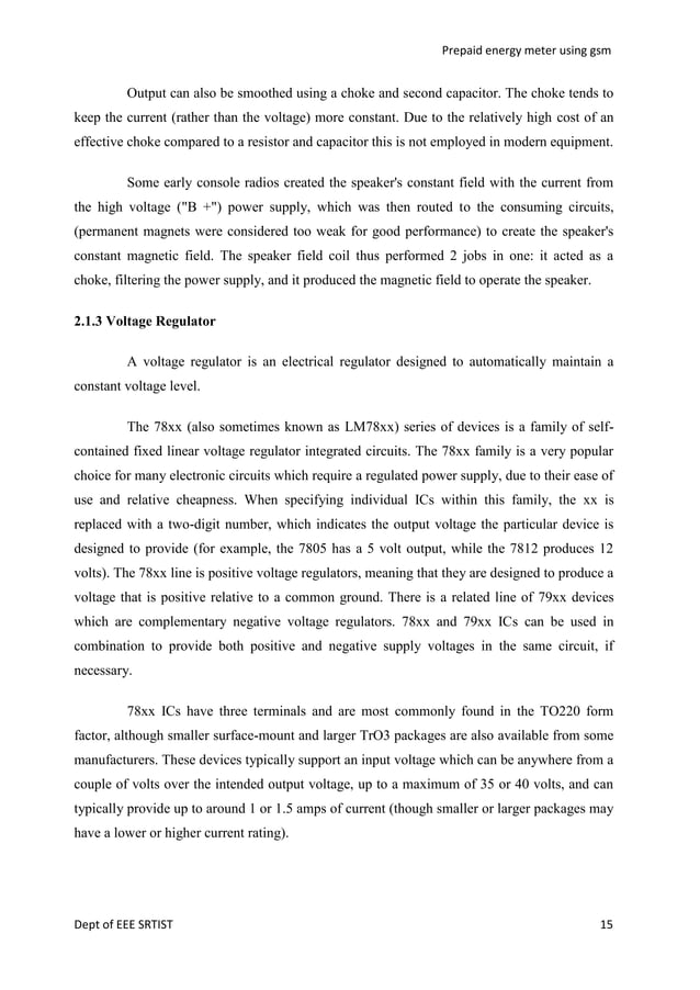 document of prepaid energy meter using gsm
