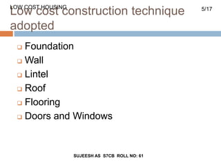 LOW COST HOUSING | PPTX