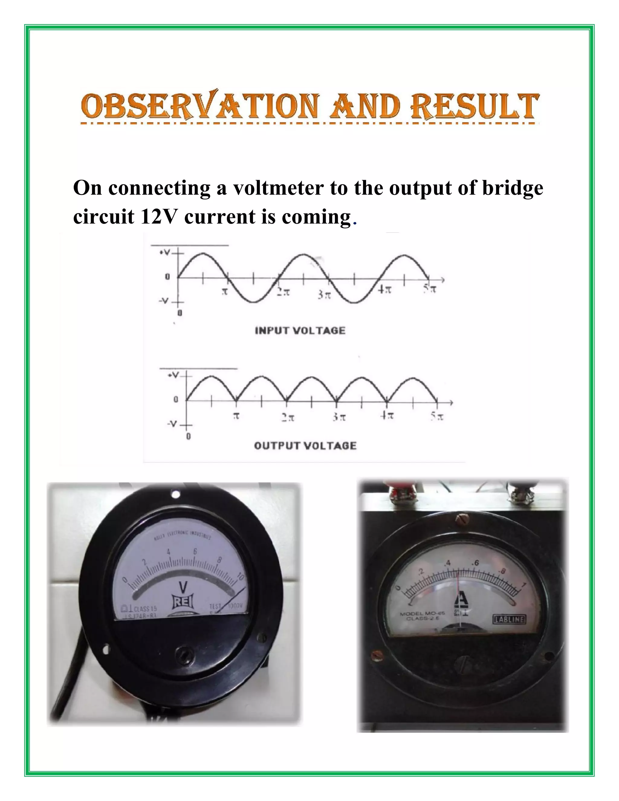 Rectifier class 12th physics investigatory project | PDF