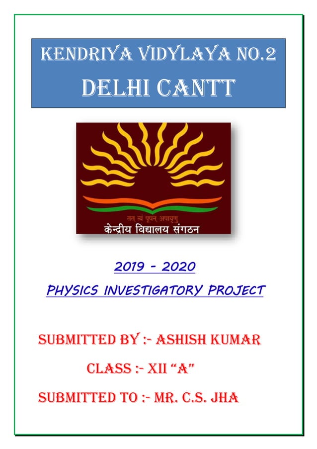 Rectifier class 12th physics investigatory project | PDF