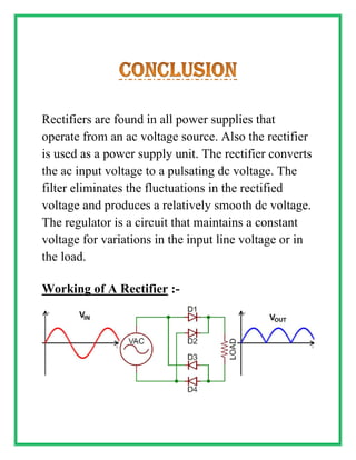 Rectifier class 12th physics investigatory project | PDF