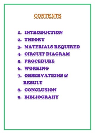 Rectifier class 12th physics investigatory project | PDF