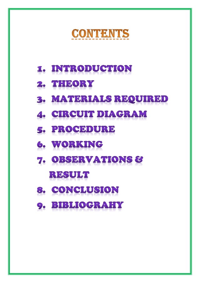 Rectifier class 12th physics investigatory project | PDF