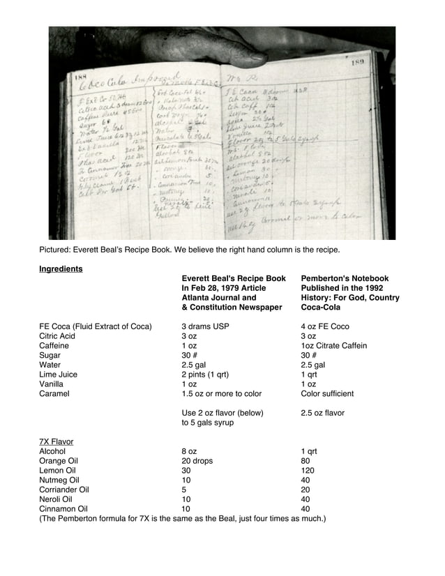 Original recipe coca-cola | PDF | Chemistry | Science