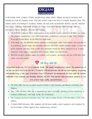 SIP Report on Grasim Bhiwani Textile Mill | DOCX