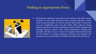 Selecting a topic for Research writing.. | PPT