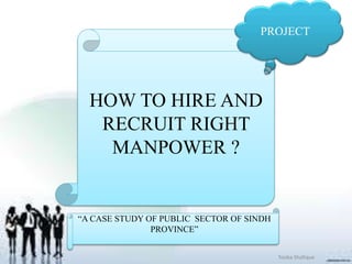 HOW TO HIRE AND RECRUIT RIGHT MANPOWER ? | PPT
