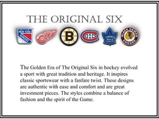 Original Six Presentation Pp03 | PPT | Ice Hockey | Sports