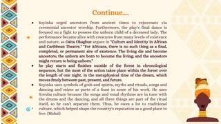 Study of Yoruba Culture in Wole Soyinka's 'Dance of the Forest'. (1).pptx