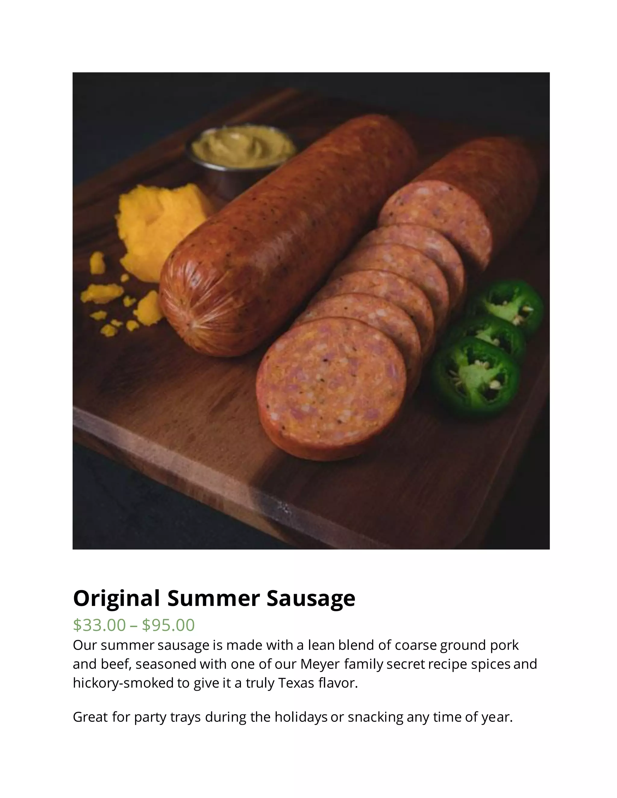 Original Summer Sausage. | PDF
