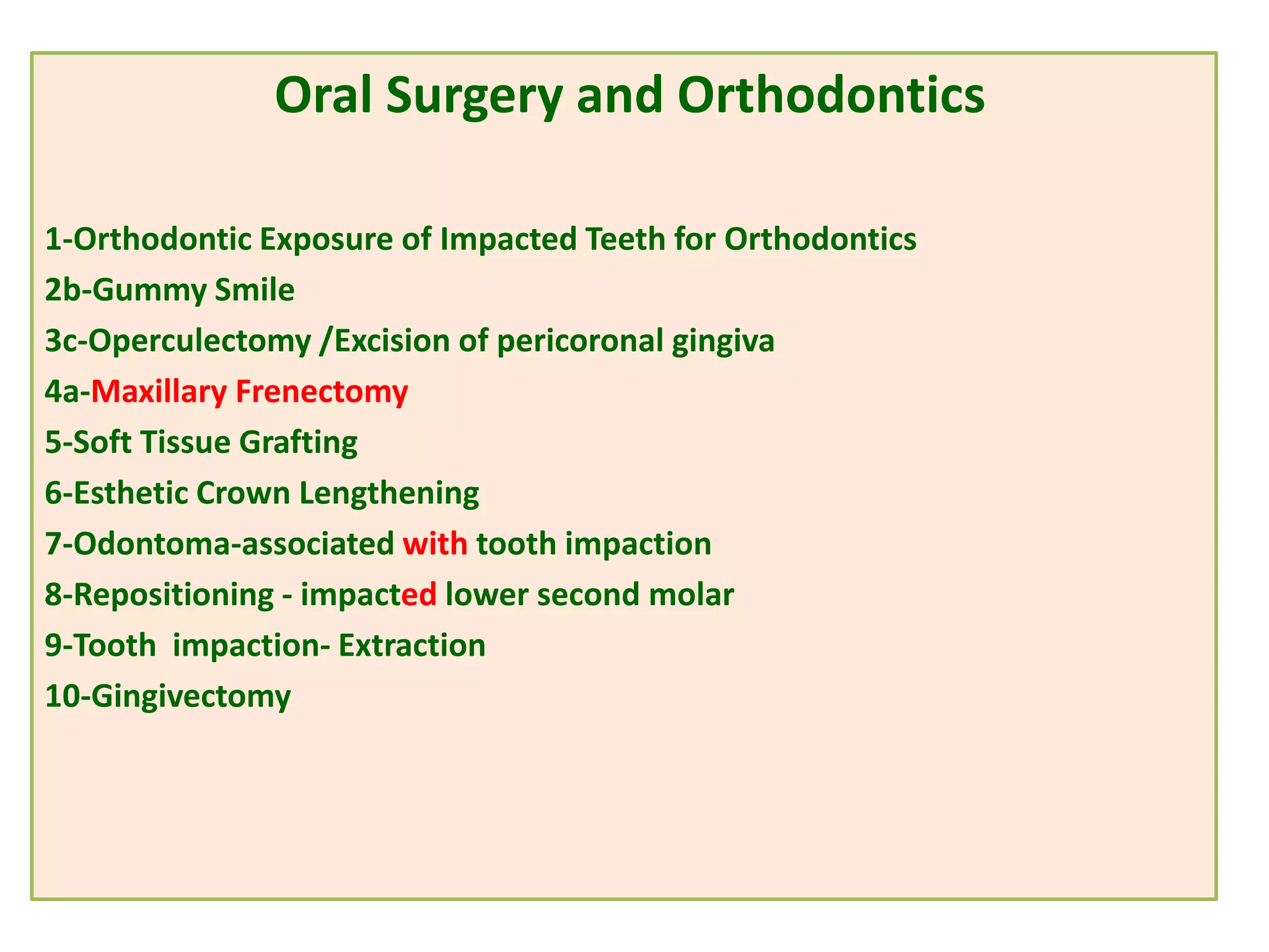 interdisciplinary treatment in orthodontics dr olivier sandid ...