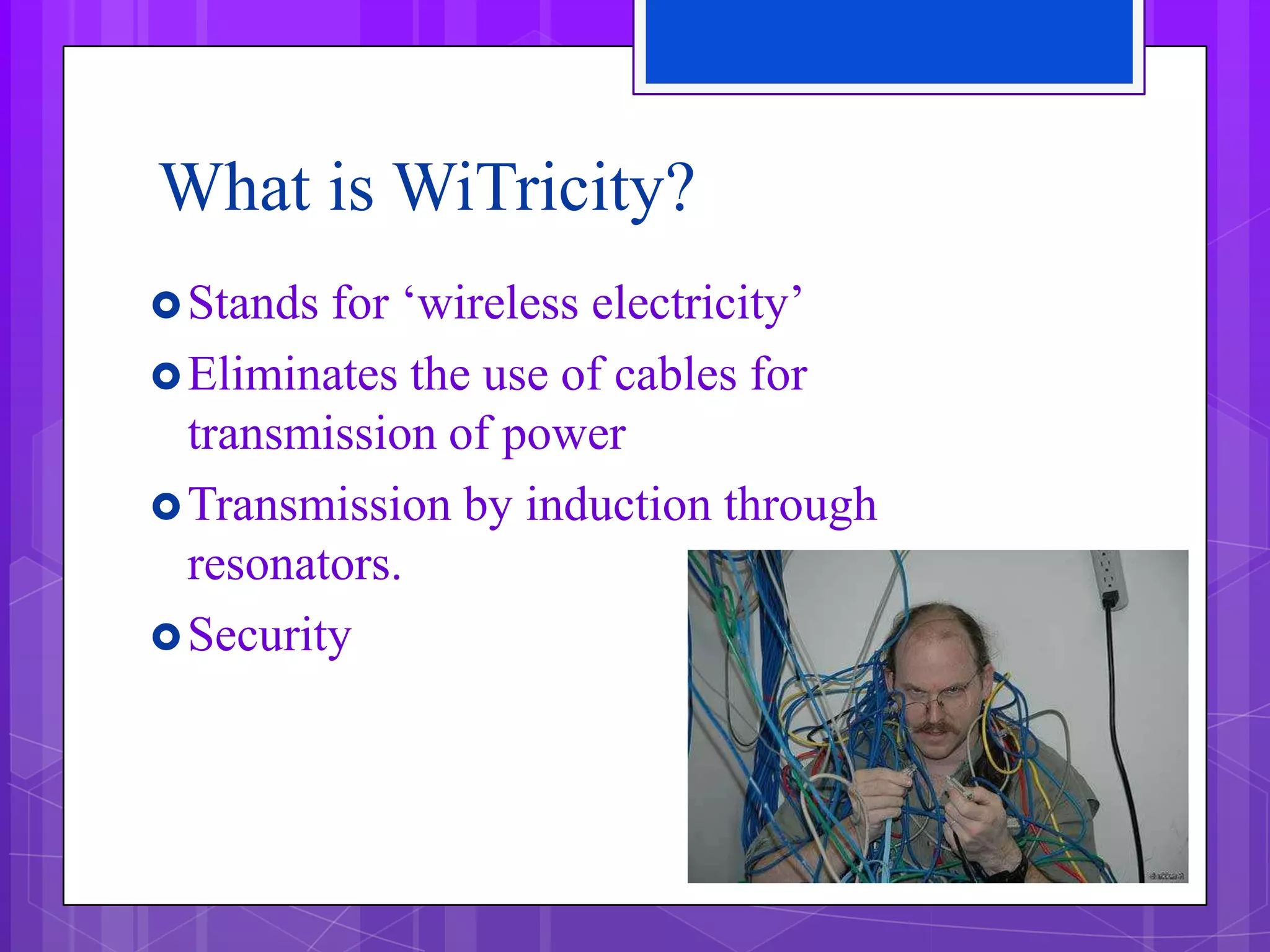 Introduction to Witricity (Wireless power transfer) | PPT