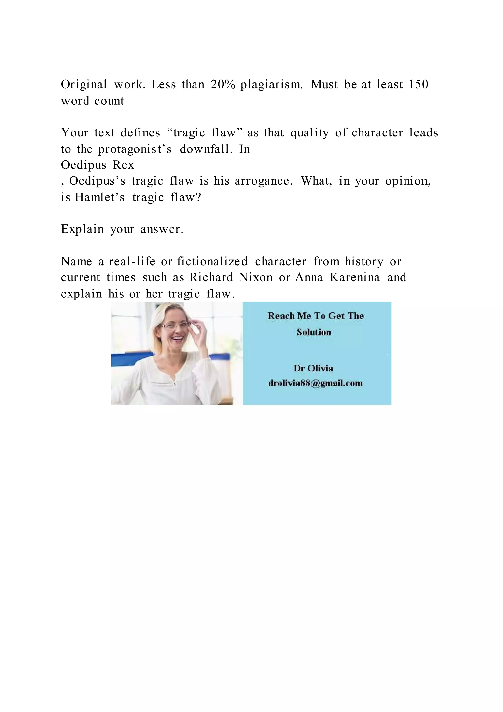 Original work. Less than 20 plagiarism. Must be at least 150 word c | DOCX