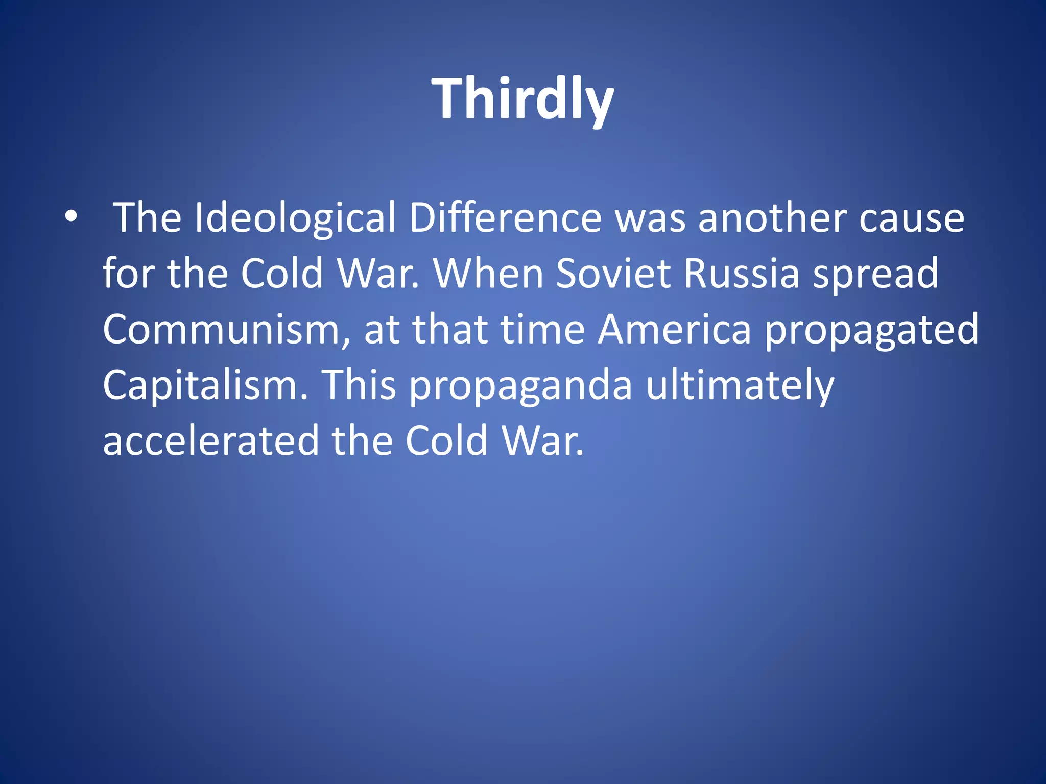Origin and causes of the cold war | PPTX