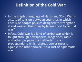 Origin and causes of the cold war | PPT