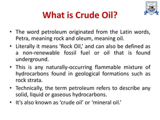 Origin and Composition of Crude Oil.pdf | Chemistry | Science