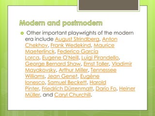 Origin and development of drama renaissance to modern | PPTX