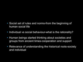 Origin and devpt socio | PPTX
