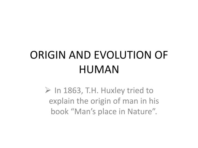 Origin and evolution of human | PPTX | Geology | Science