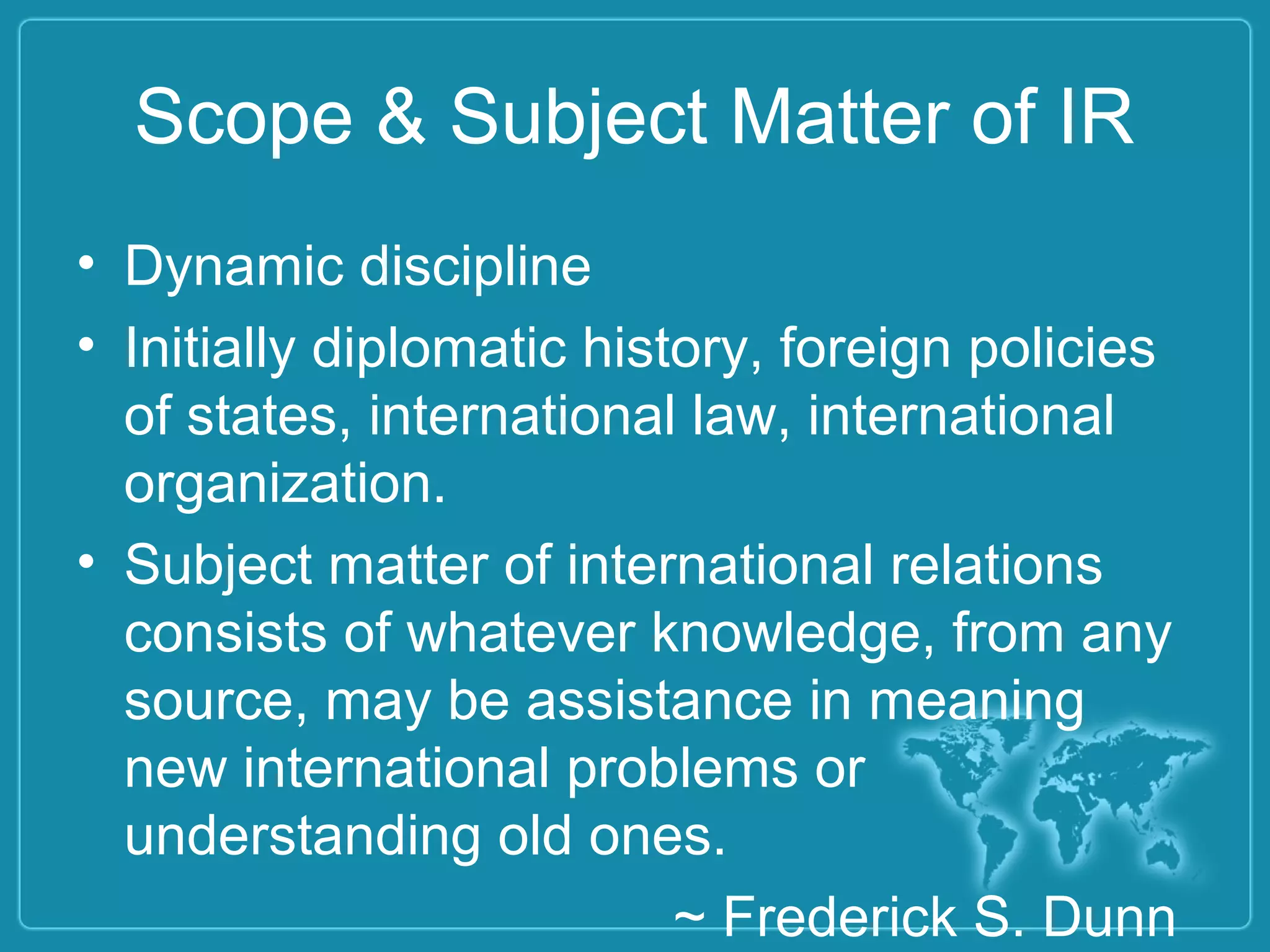 Origin and evolution of international relations | PPT