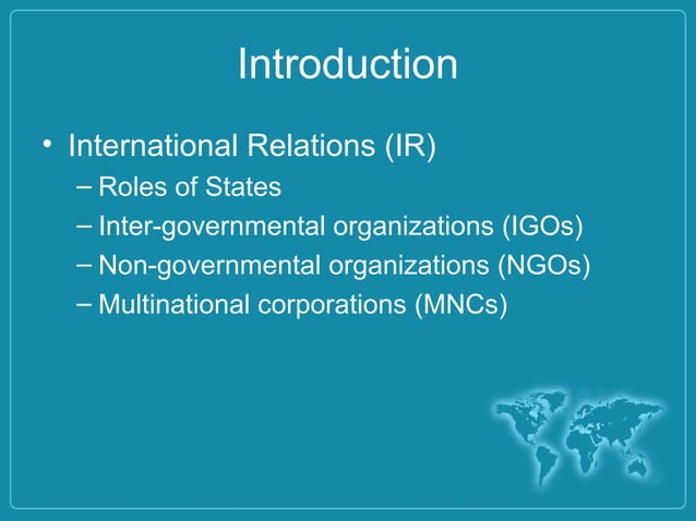 Origin and evolution of international relations | PPT