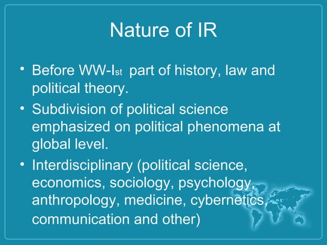 Origin and evolution of international relations | PPT
