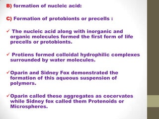 Origin and evolution of life | PPTX