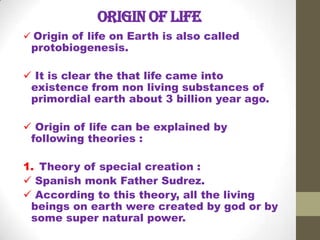 Origin and evolution of life | PPTX